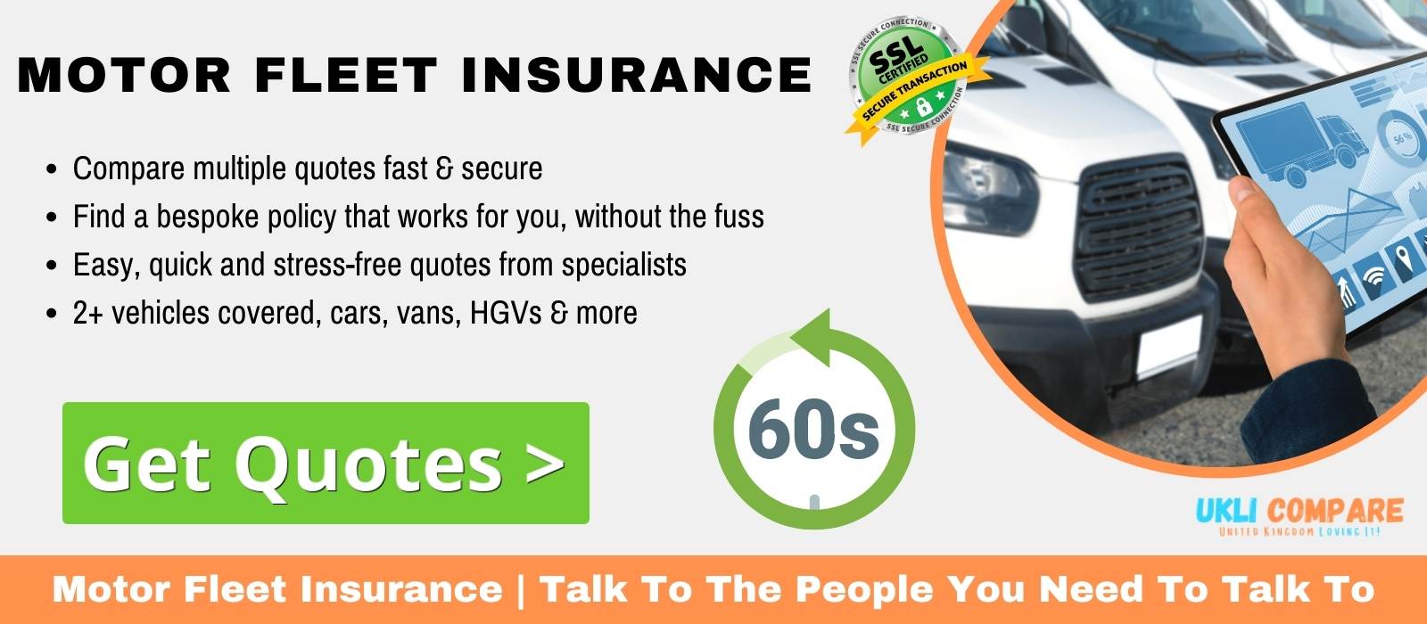 Fleet Insurance for 2, 3, 4 Vans | Get Quotes | UKLI Compare